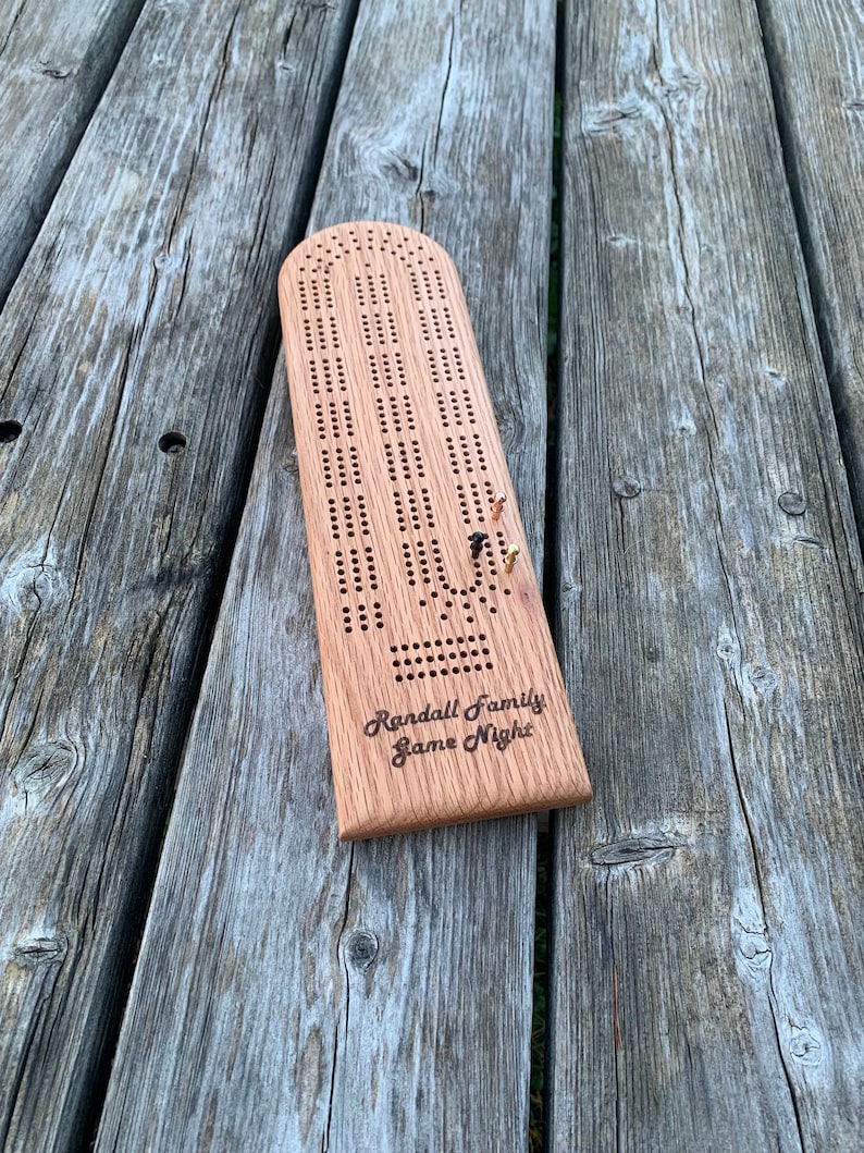 Personalized Wood Cribbage Board: Handmade Family Game Night - Etsy