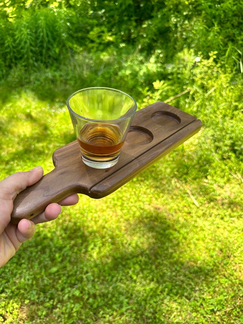 Solid Walnut Beer Flight Paddle: Customizable Tasting Board - Etsy