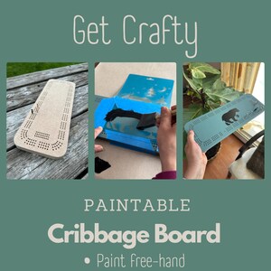 Unfinished MDF Cribbage Board: DIY Painting Party Game Night - Etsy