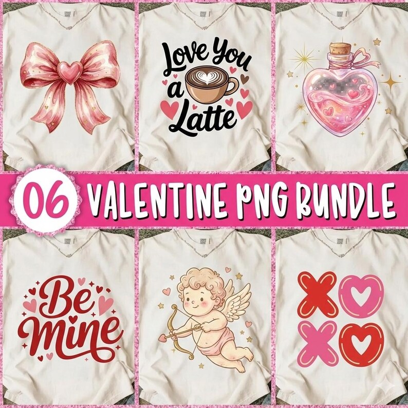 Valentine Png Bundle, Valentine Shirt Designs, Be Mine Xo Cupid Love ...