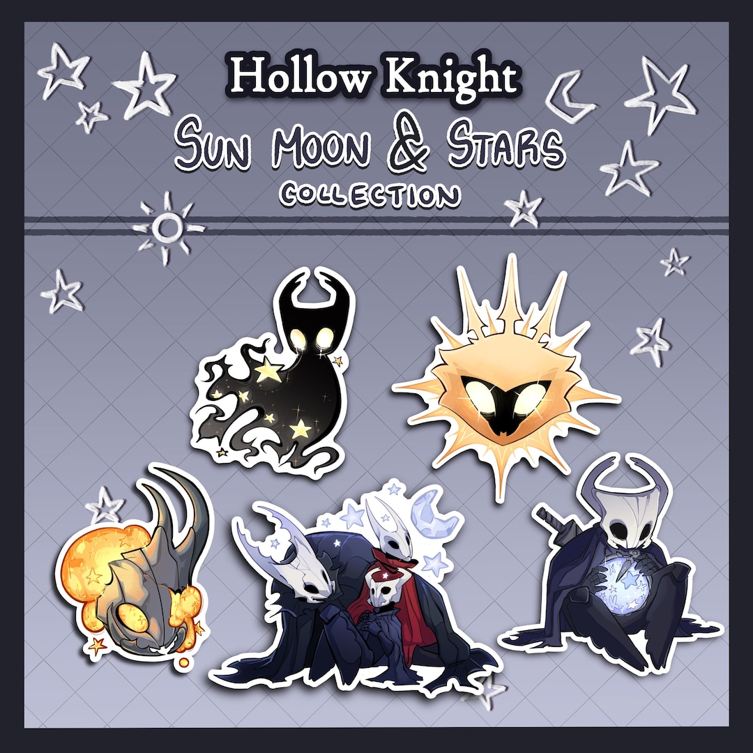 Hollow Knight Sticker Pack | Sun, Moon, and Stars Themed - Etsy
