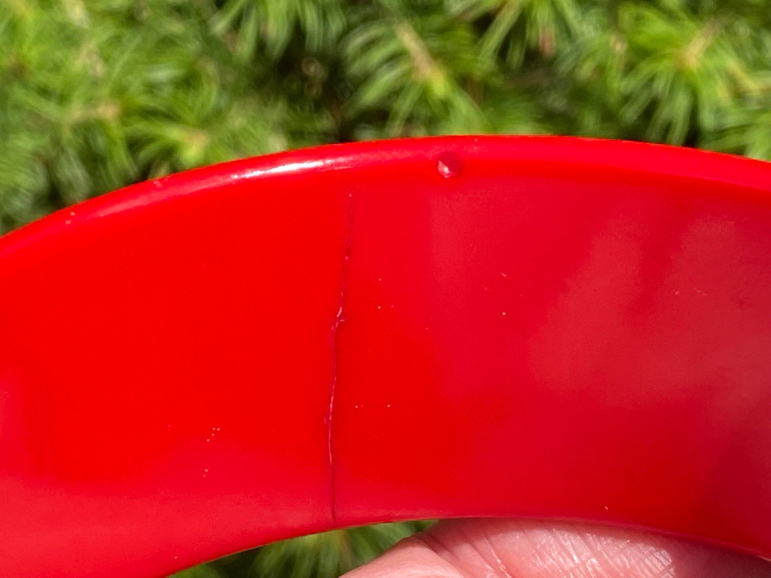 Vintage Cherry Red Groove Carved Plastic Bangle | Etsy