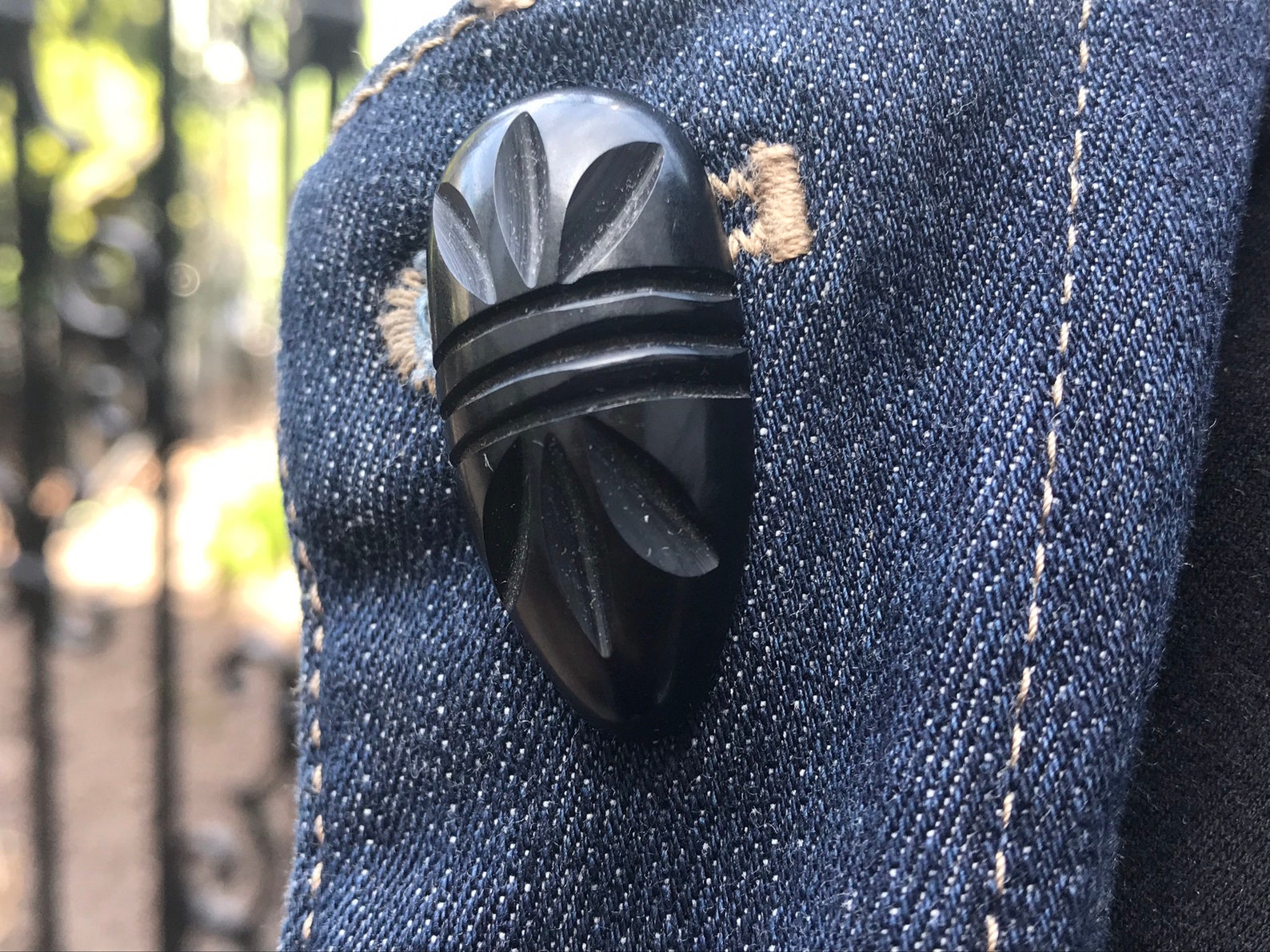 Black Bakelite Dress Clips Carved Set of 2 Bakelite | Etsy