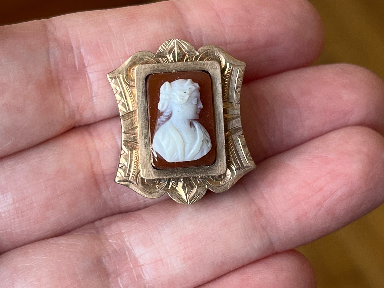 Victorian Cameo Slide Pendant Ca. 1800s - Etsy