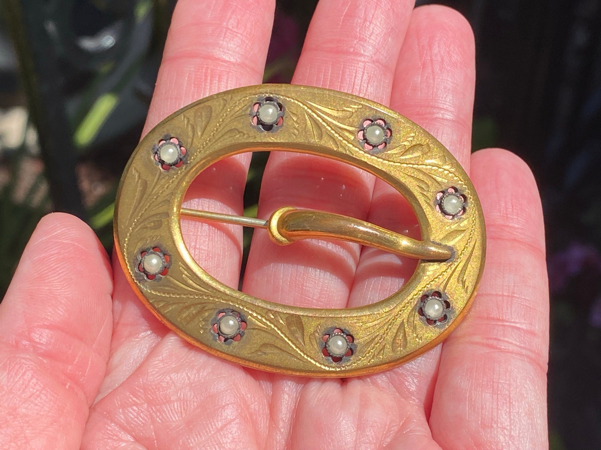 Victorian Buckle Brooch Sash Pin Ca. 1900 - Etsy UK