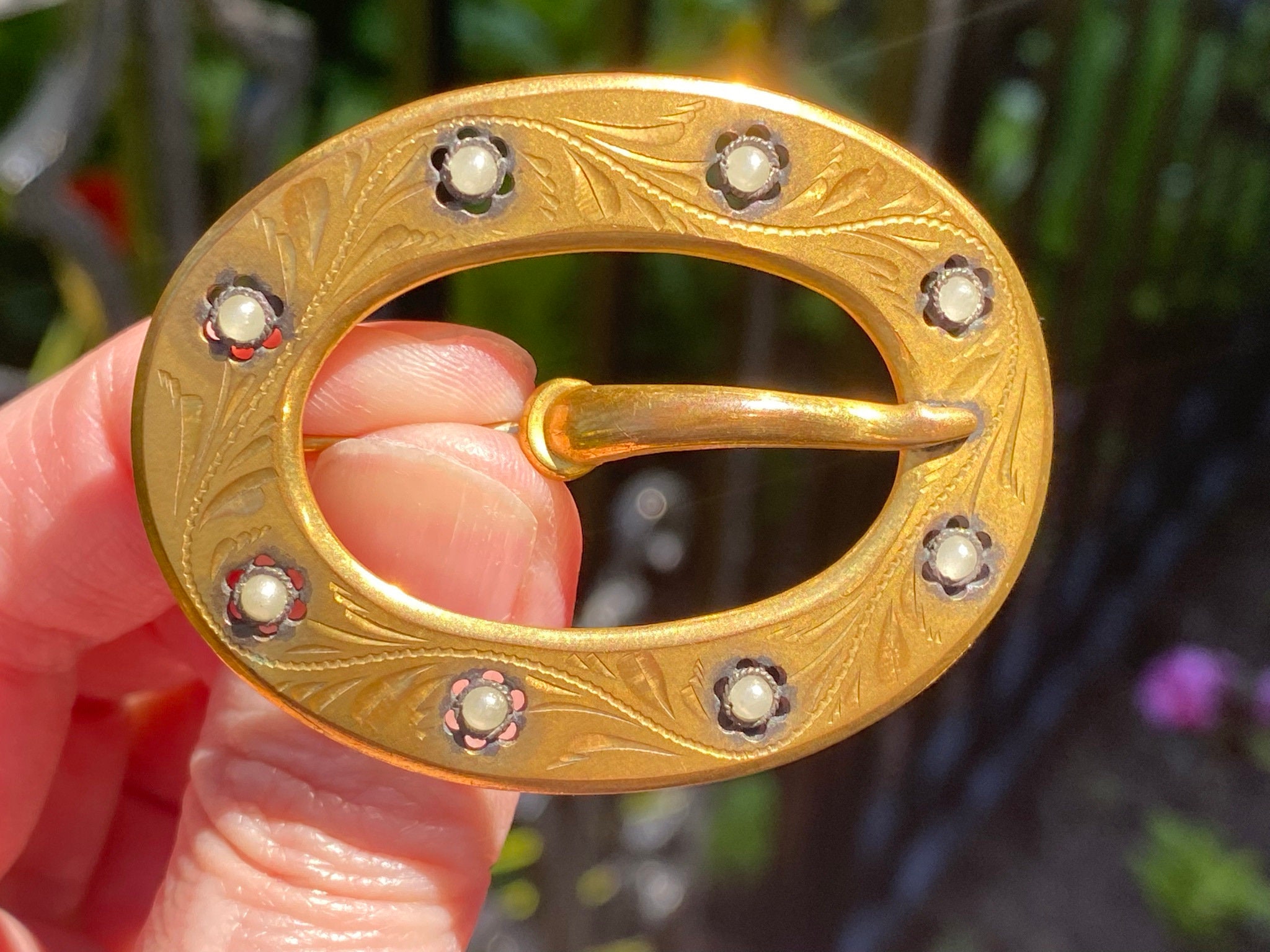 Victorian Buckle Brooch Sash Pin Ca. 1900 - Etsy UK