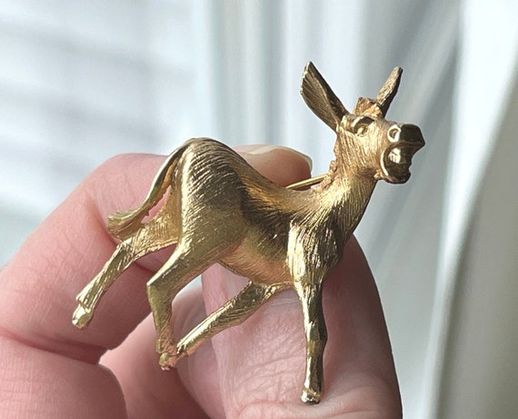 Napier Donkey Brooch, ca. 1970s - Gem