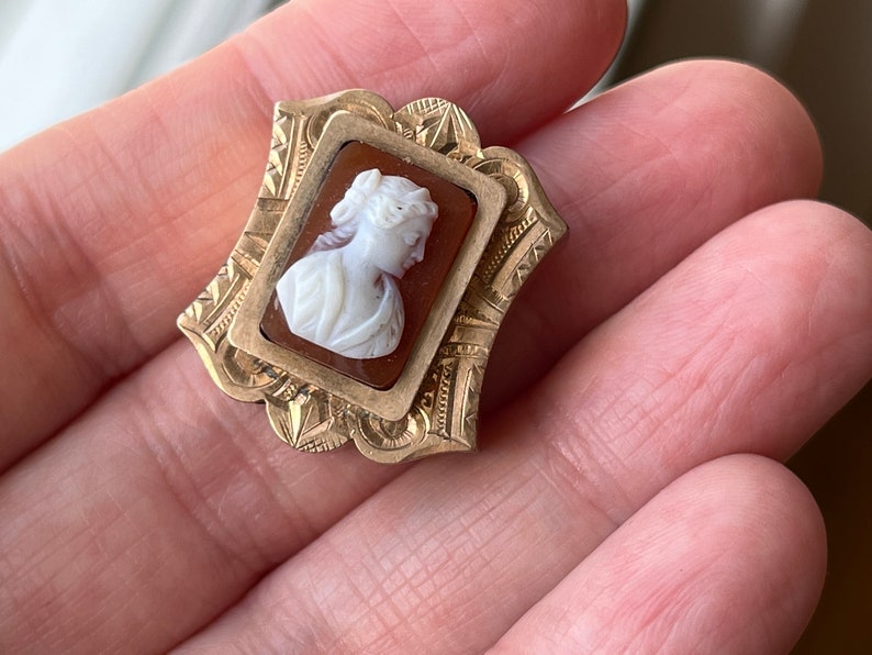 Victorian Cameo Slide Pendant Ca. 1800s - Etsy