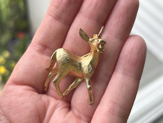 Napier Donkey Brooch, ca. 1970s - Gem