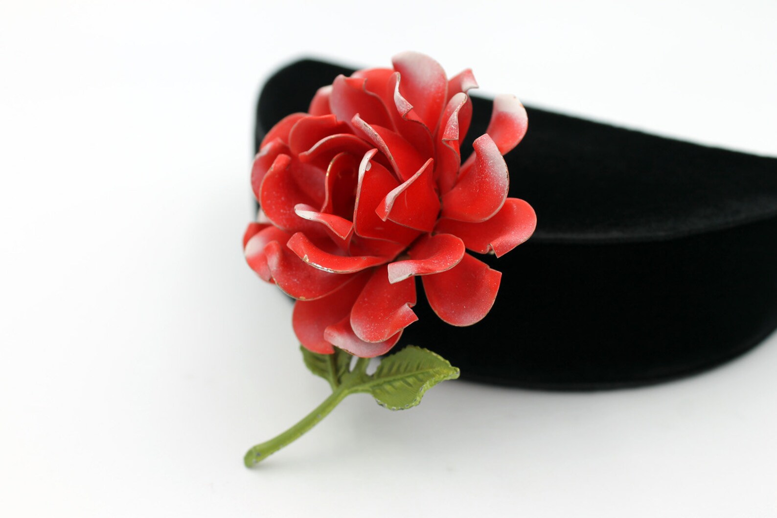 Red Flower Brooch ca. 1960s | Etsy