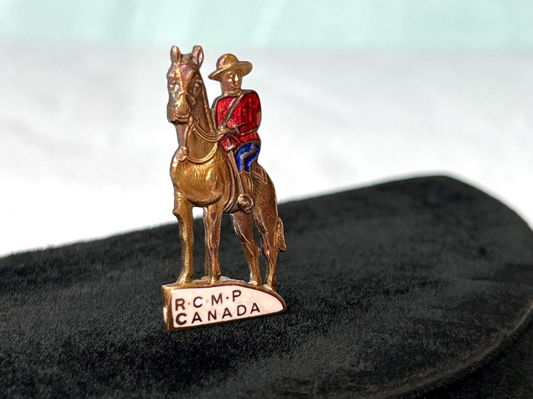 Petite RCMP Canada Mountie Souvenir Pin, Made in England, Ca. 1950s - Etsy