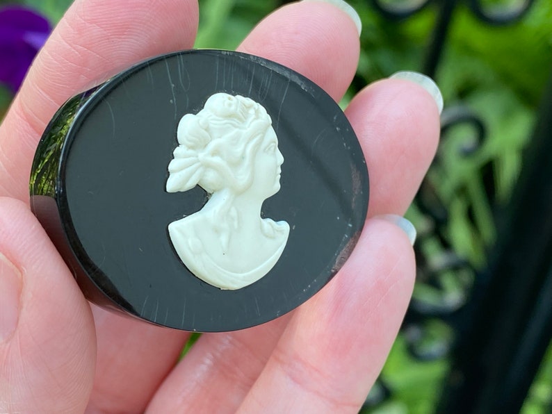 Laminated Lucite Brooch With Cameo Ca. 1960s | Etsy