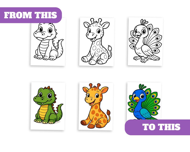 Toddler Busy Book Animal Coloring Pages Printable Doodle Coloring Book ...