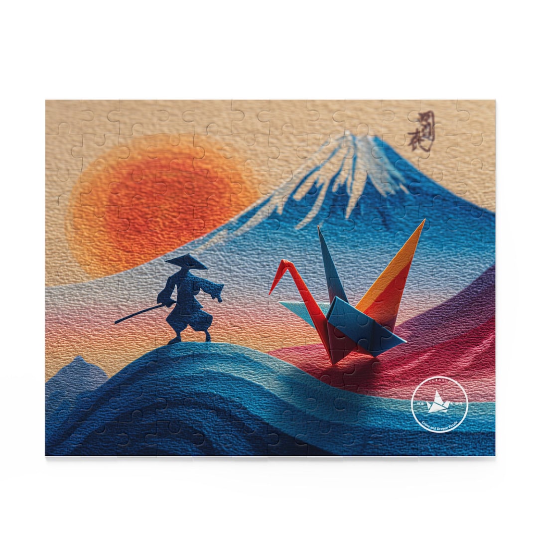 Puzzle Japanese Origmai Crane Fuji Mountain Samurai Ninja Hobby, Jigsaw ...