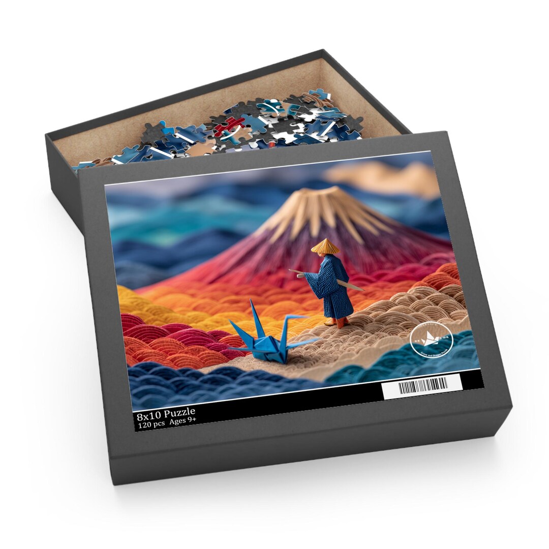 Puzzle, Origami Crane, Ninja Samurai Japan Design, Fuji Mountain Hobby ...