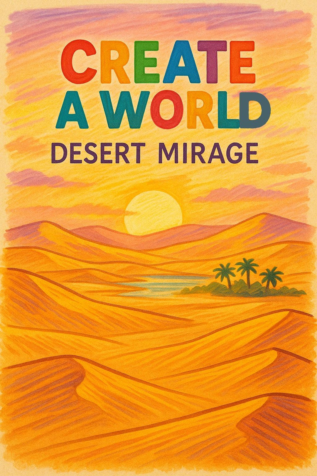 Desert Mirage| Cozy Coloring Book Custom Coloring Sheets Relaxation ...