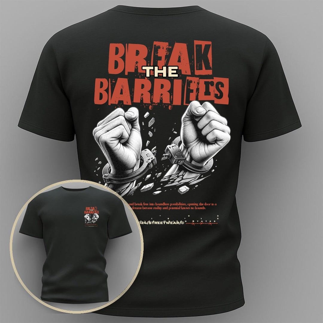 Break the Barriers | Statement Graphic T-shirt From Teeandcap - Etsy