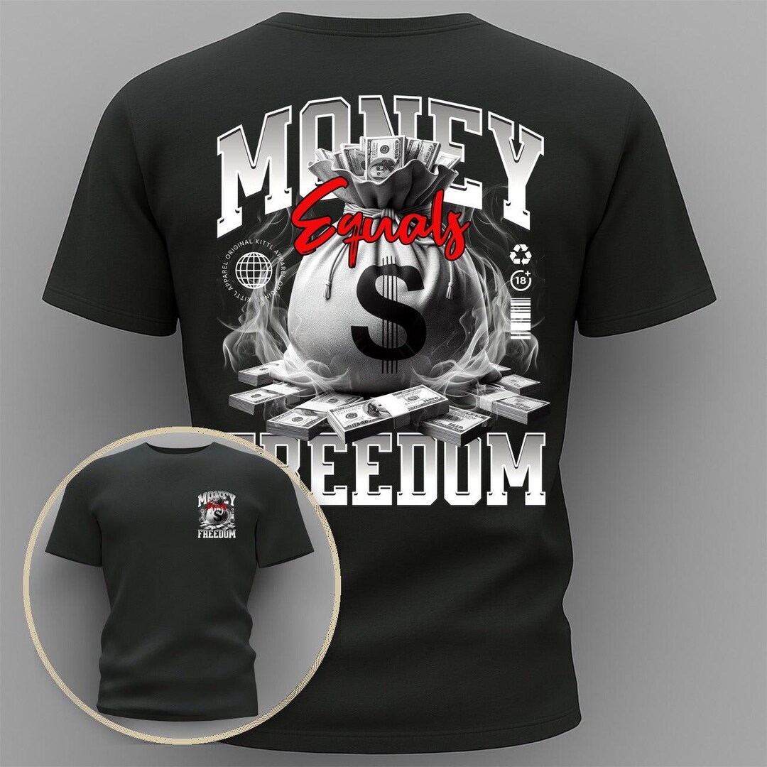 Money Equals Freedom | Statement Graphic T-shirt From Teeandcap - Etsy