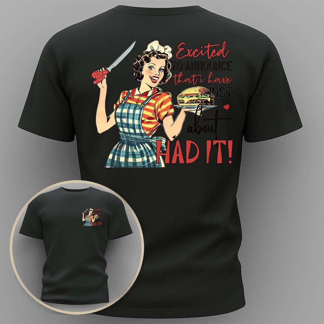 Rms0386 6 Excited to Announce That I Have | Statement Graphic T-shirt ...