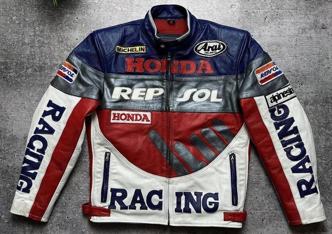 Honda Repsol Racing Leather Jacket Motogp Inspired Genuine Cowhide ...