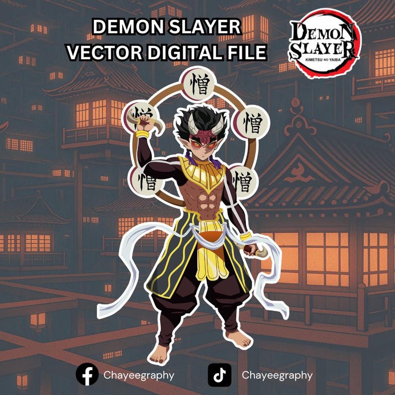 Hantengu (zohakuten Form) - Demon Slayer Hand Drawn Vector by ...