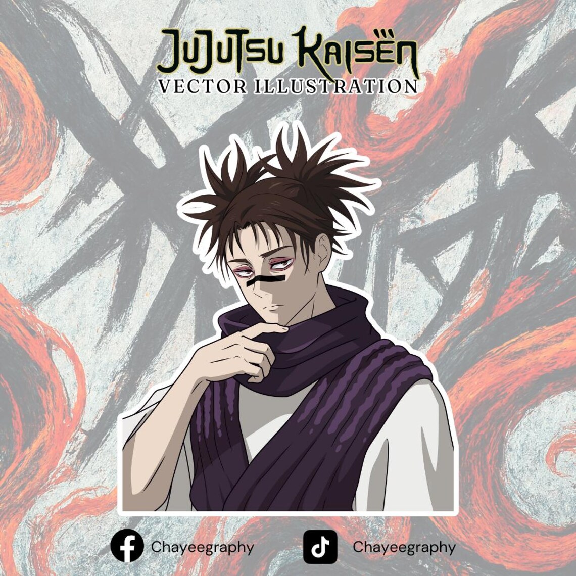 Choso-inspired Hand Drawn Vector PNG | Jujutsu Kaisen Anime Fan Art ...