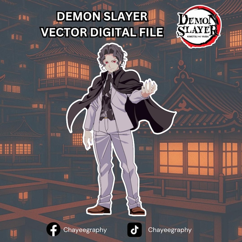 Muzan Kibutsuji - Demon Slayer Hand Drawn Vector by Chayeegraphy - Etsy