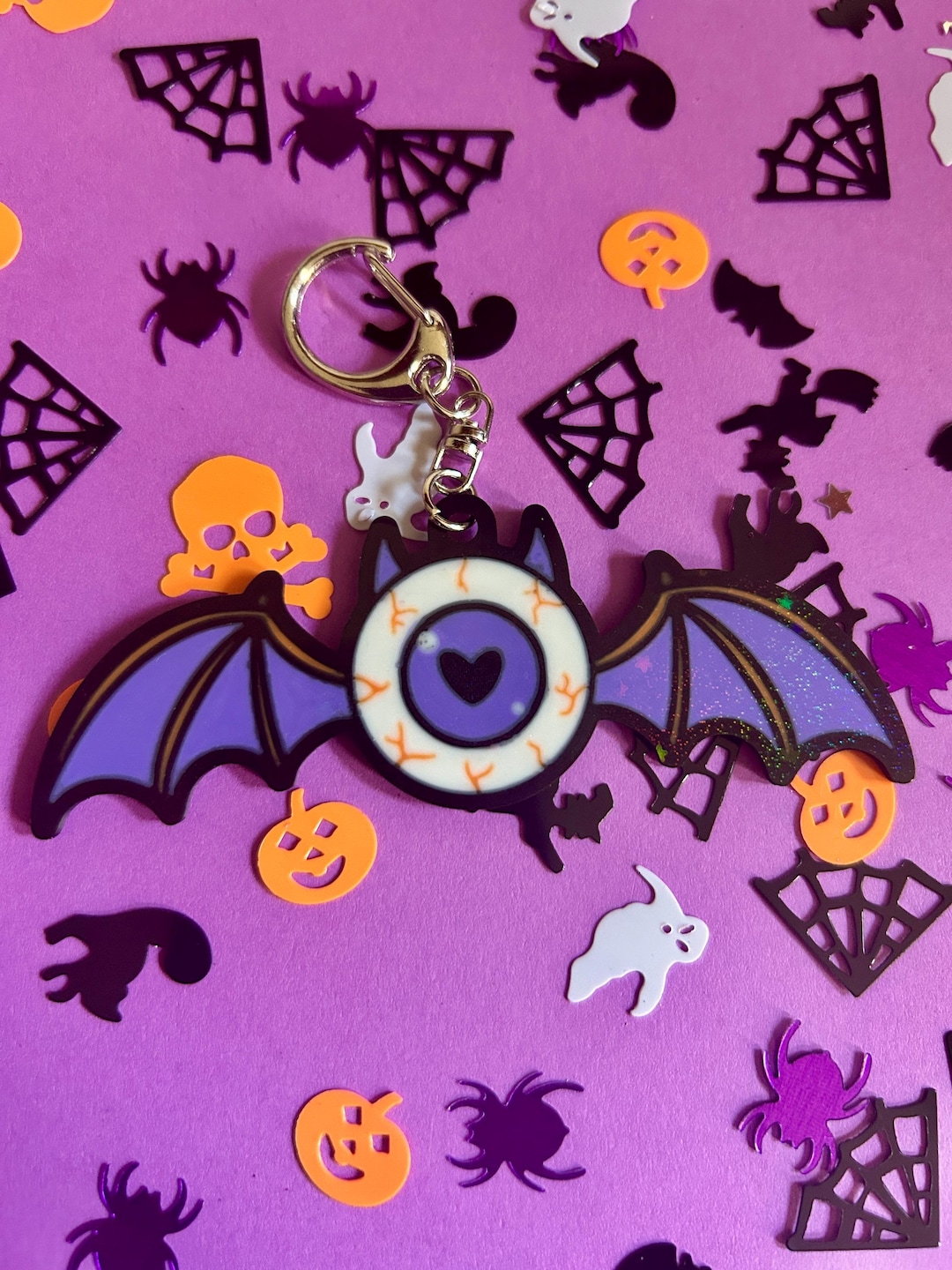 Eyeball Bat Keychain | Creepy Cute Eyeball Bag Charm | Halloween Eye ...