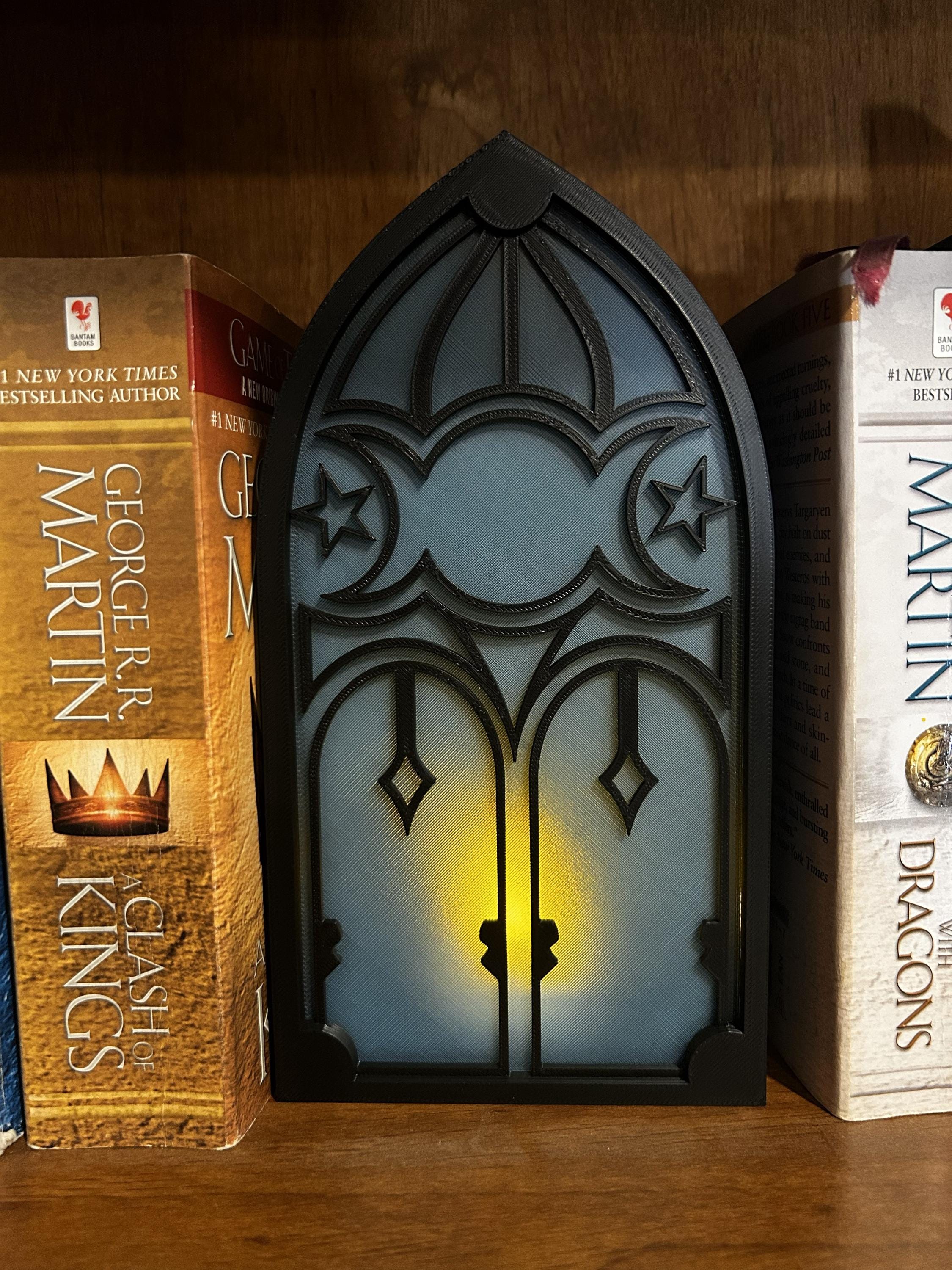 Triple Moon Goddess Window Book Nook With Light | Pagan Wiccan Witch ...
