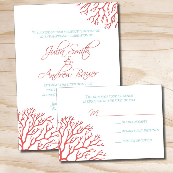 Coral Wedding - Etsy