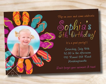 Flip Flop Invitation | Etsy