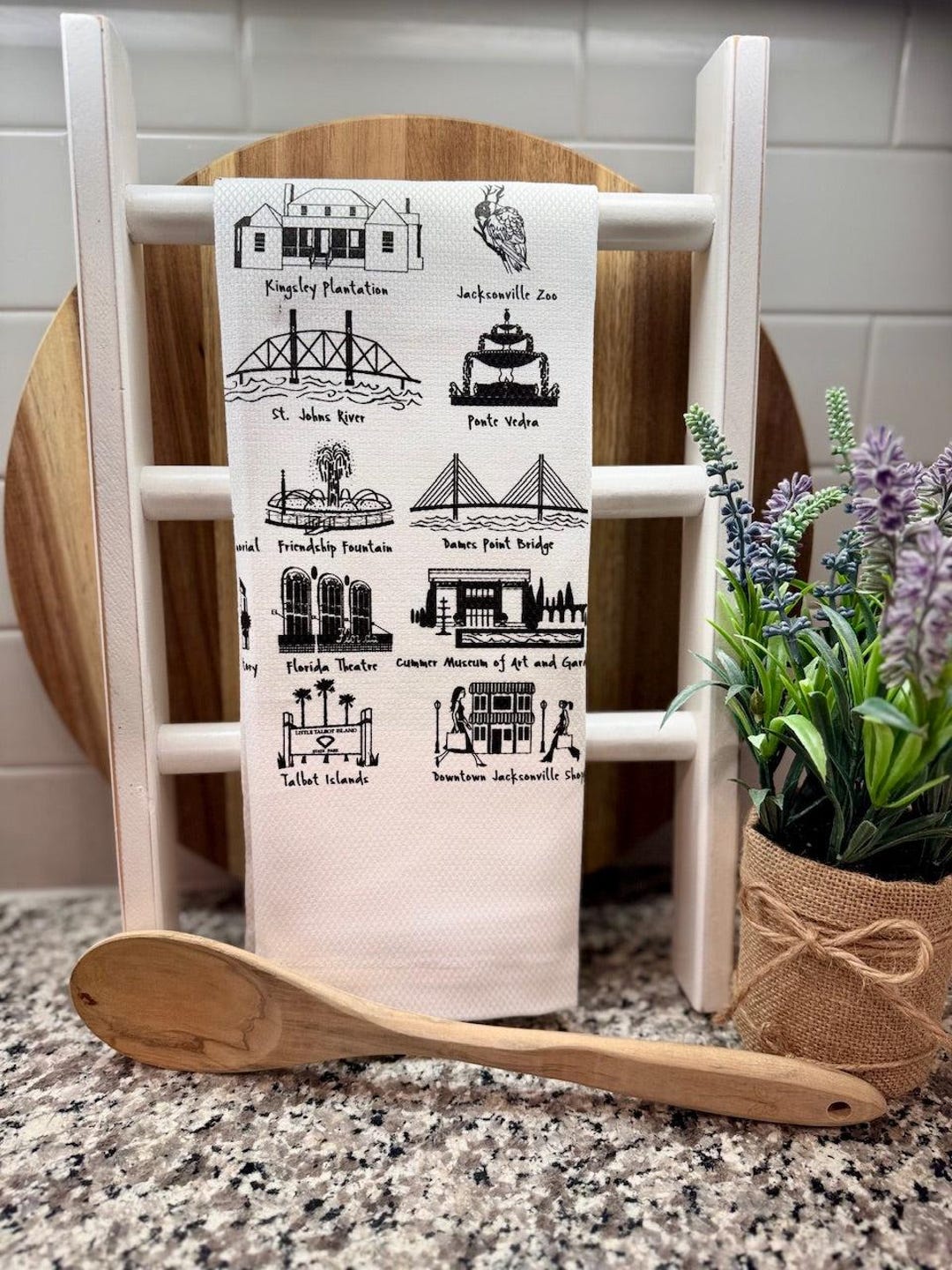 Jacksonville Florida City | Tea Towel Kitchen Towel Souvenir Gift - Etsy