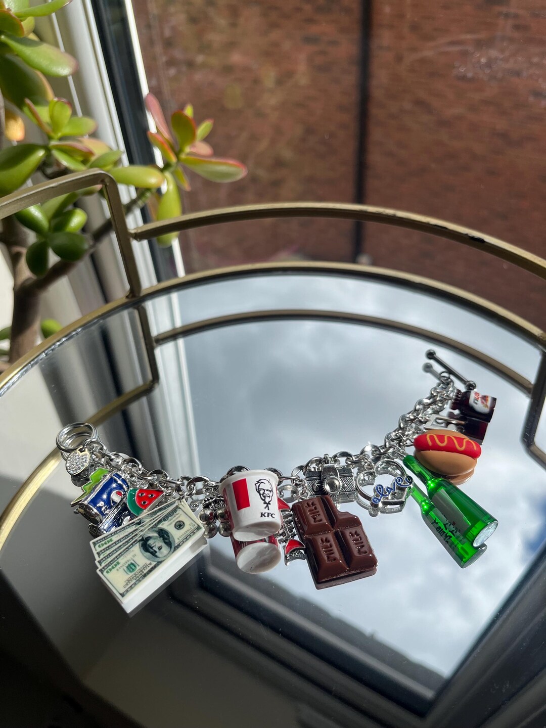 Playful Food Charm Bracelet | Foodie - Etsy UK