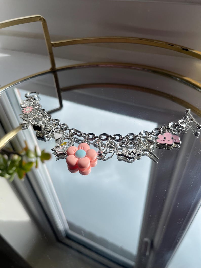 Softie Coquette Custom Charm Bracelet | Blush Drop - Etsy UK