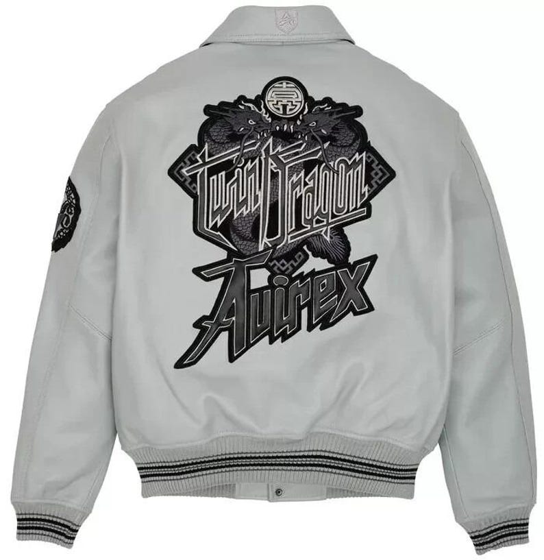 Men's Avirex Real Leather Bomber Jacket American Flight Style Jacket - Etsy