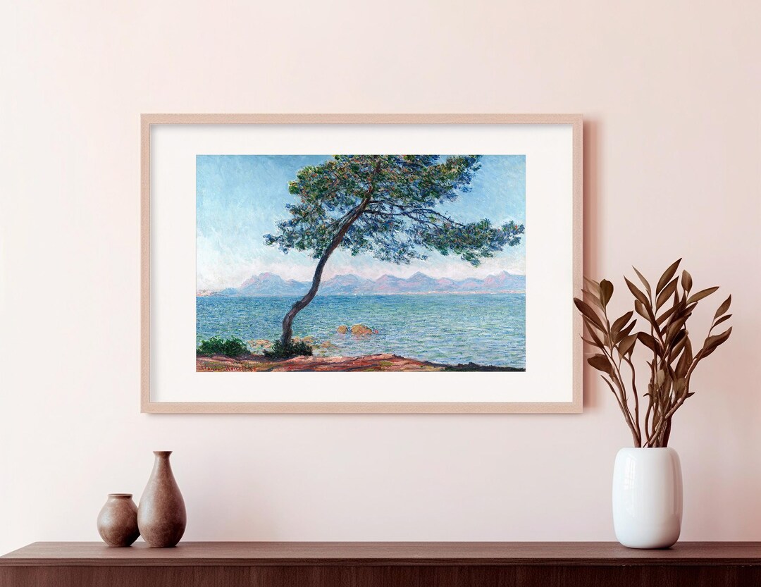The Esterel Mountains by Claude Monet – Art Print in Original Wooden ...