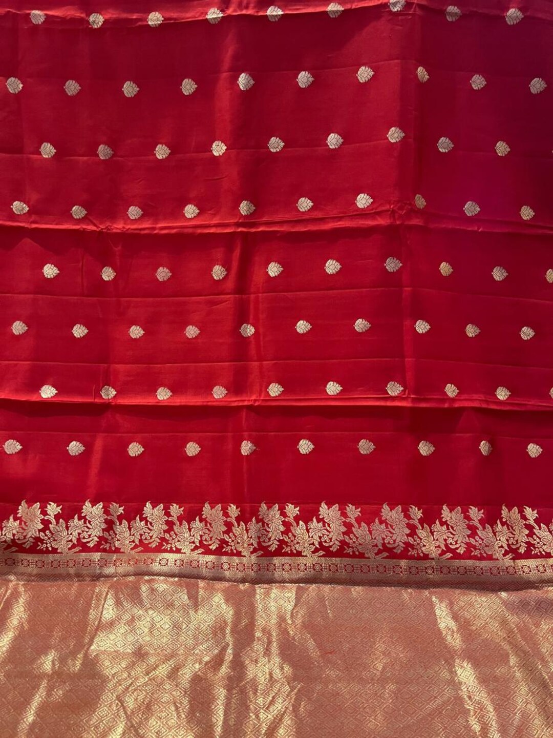 Red Raw Mango Banarasi Silk Saree With Blouse Piece - Etsy