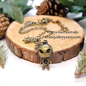 Alien Necklace/abduction Alien Bronze Necklace/extra-terrestrial/you ...