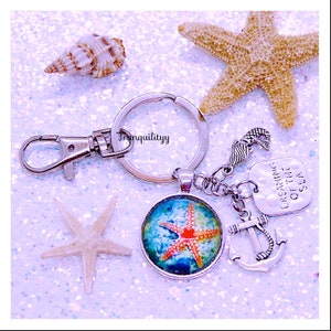 Starfish Keyring, Underground Beach Starfish Bezel Keyring ,key Ring ...