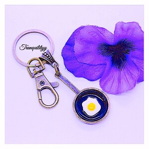 Fried Egg Key Ring ,breakfast Key Ring Sunny Side up Fried Egg Alloy ...