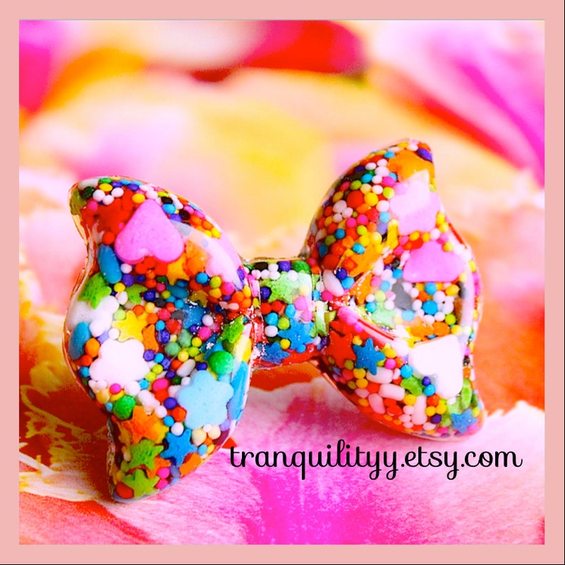 Sprinkle Bow Ring Delish Real Sprinkles Adjustable Jumbo Bow | Etsy