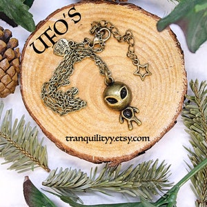 Alien Necklace/abduction Alien Bronze Necklace/extra-terrestrial/you ...