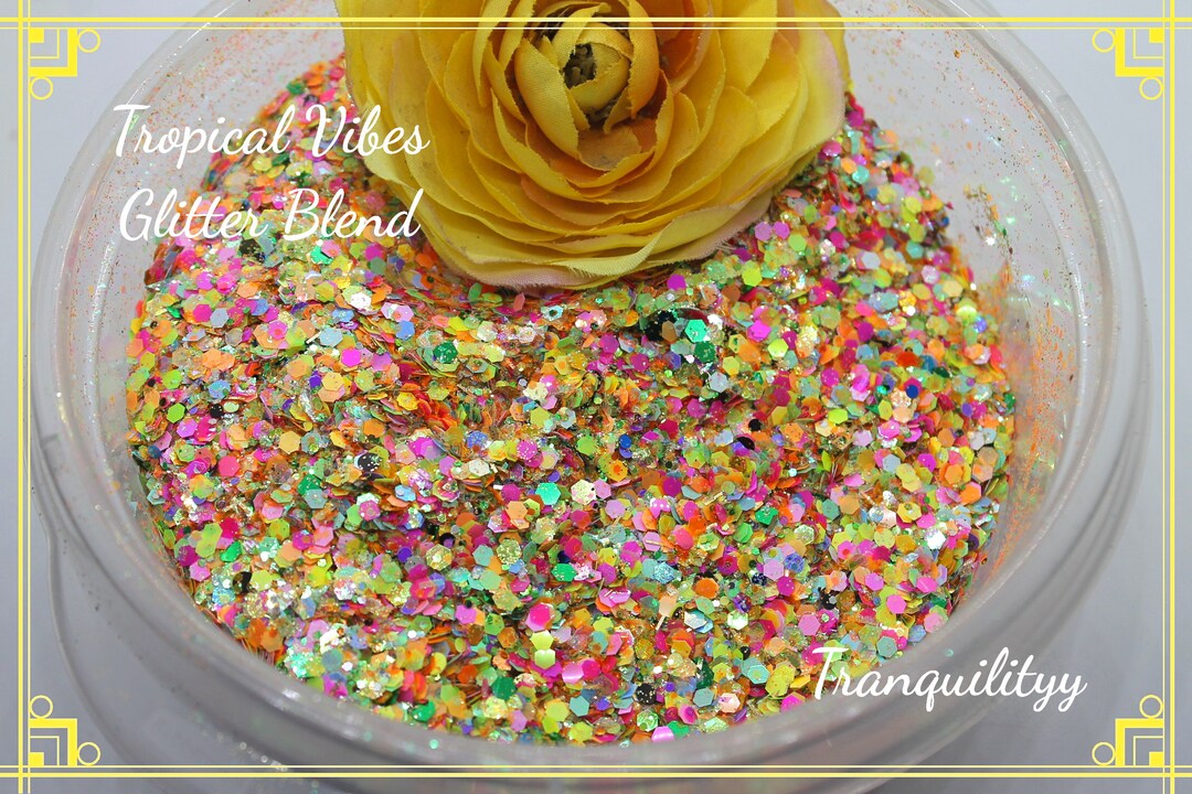 Glitter Mix/tropical Vibes Glitter Blend/ Nail Art/candle Toppings ...