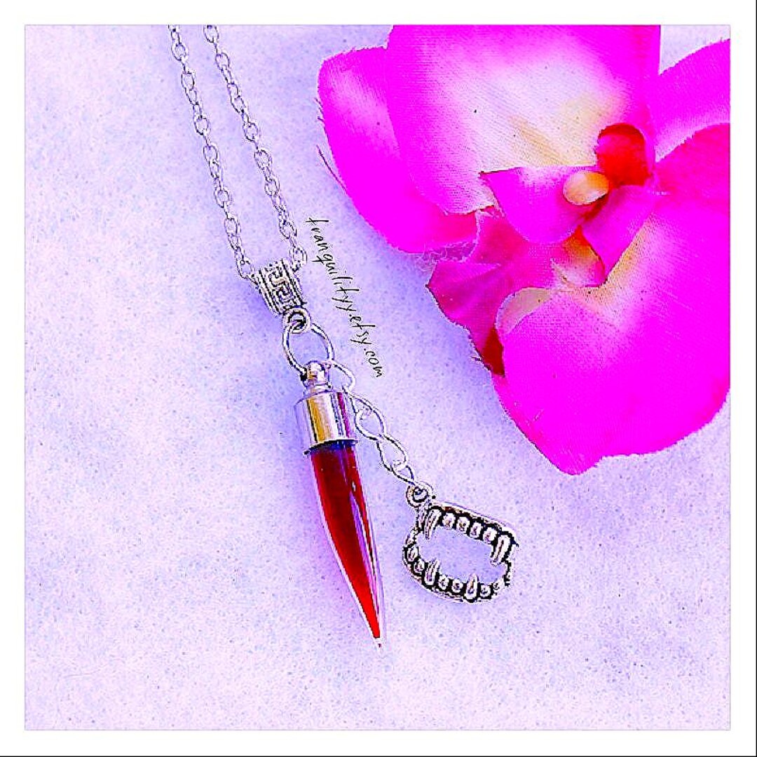 Vampire Blood Necklace/tooth Bottle Necklace/vampire Realist Blood Vial ...