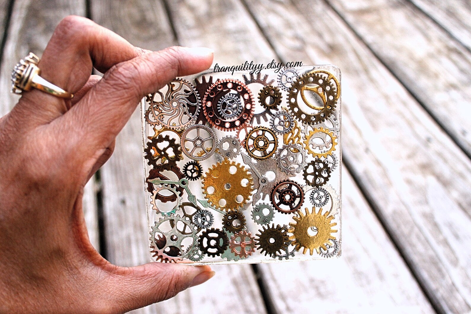 Steampunk Coaster /Ready To Ship /Resin Steampunk gear Coaster | Etsy