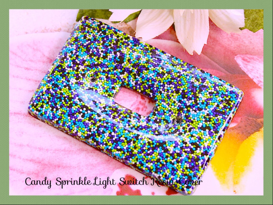 Light Switch Plate, Candy Sprinkle Light Panel ,galaxy Candy Sprinkles ...