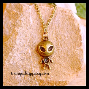 Alien Necklace/abduction Alien Bronze Necklace/extra-terrestrial/you ...