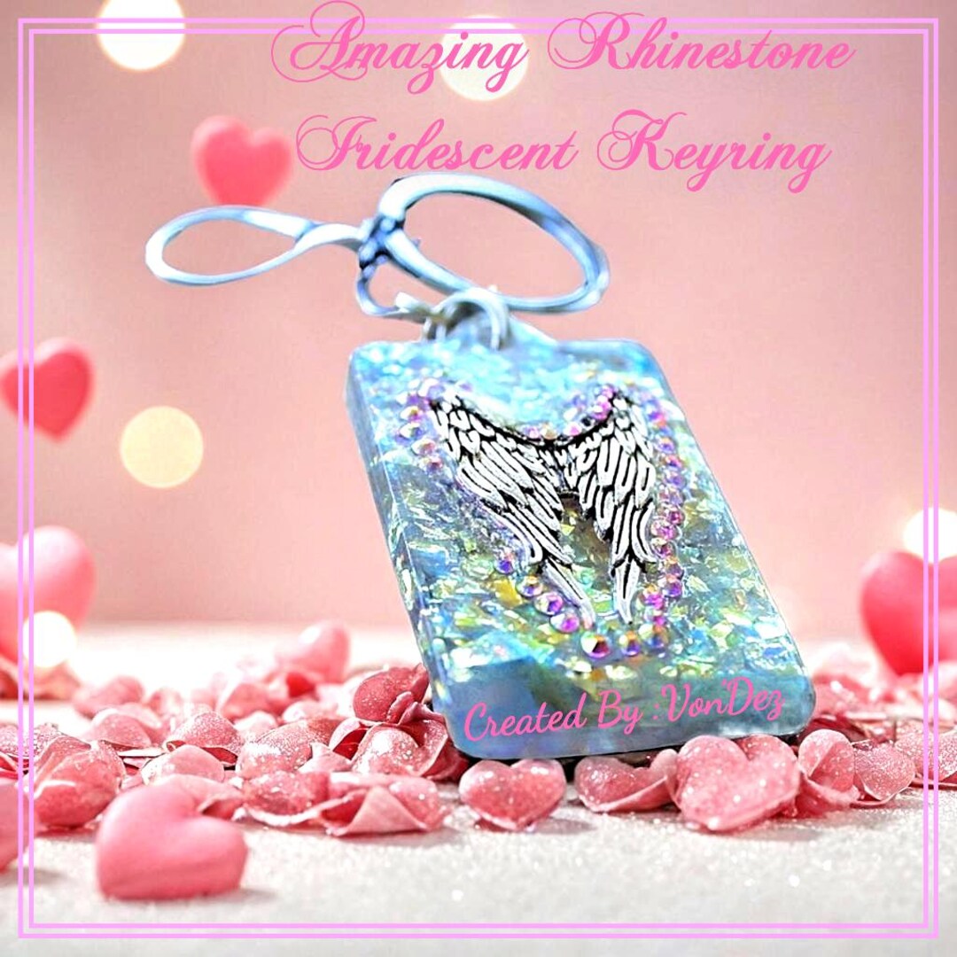 Crystal Angel Wing Keychain/angel Wings Keychain/charm Keyring/positive ...