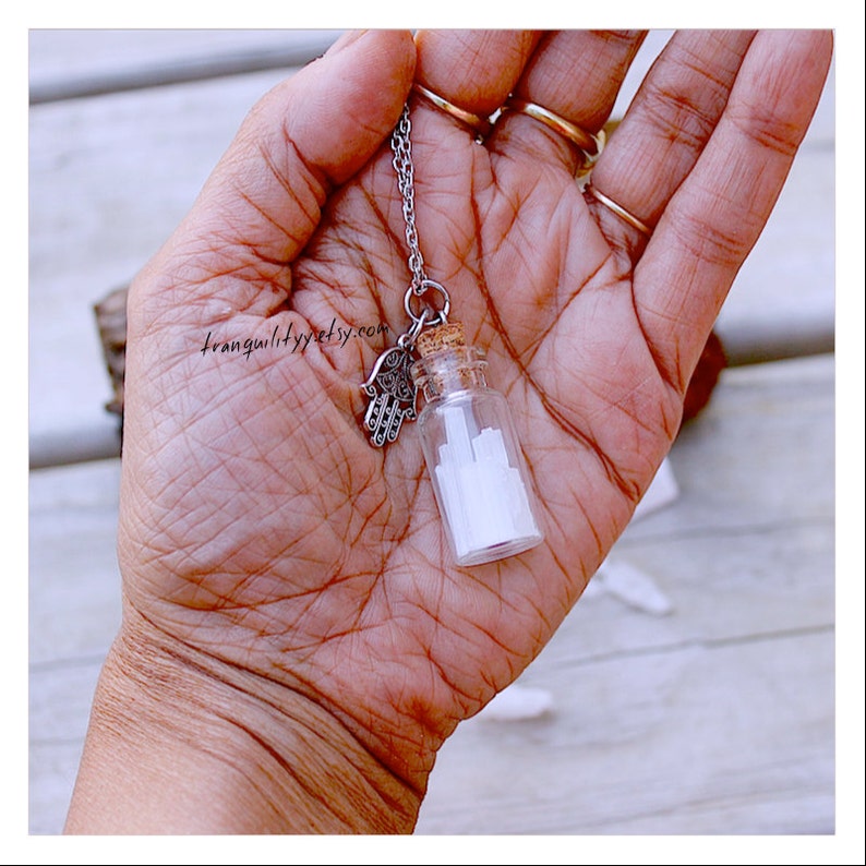 Selenite Crystal Necklace Protection Healing Calming ml | Etsy