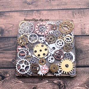 Steampunk Coaster /ready to Ship /resin Steampunk Gear Coaster / Beer ...